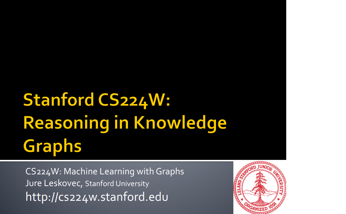11. Reasoning over Knowledge Graphs 11. Reasoning over Knowledge Graphs